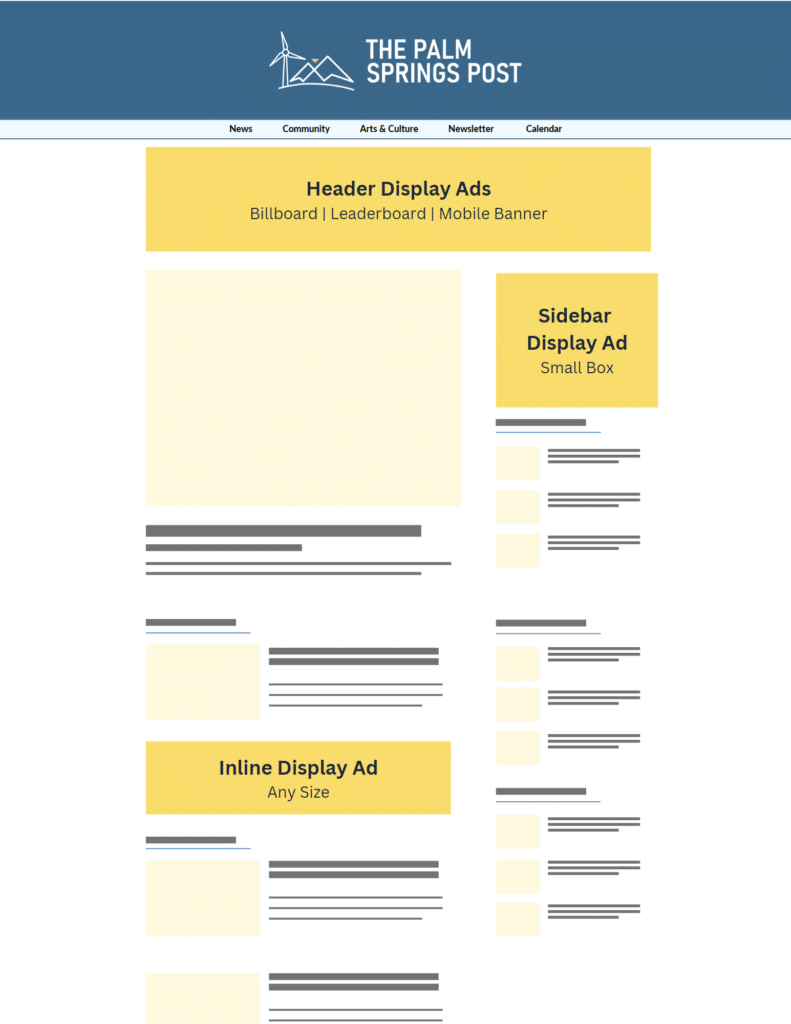 Advertising Specs Sheet ⋆ The Palm Springs Post