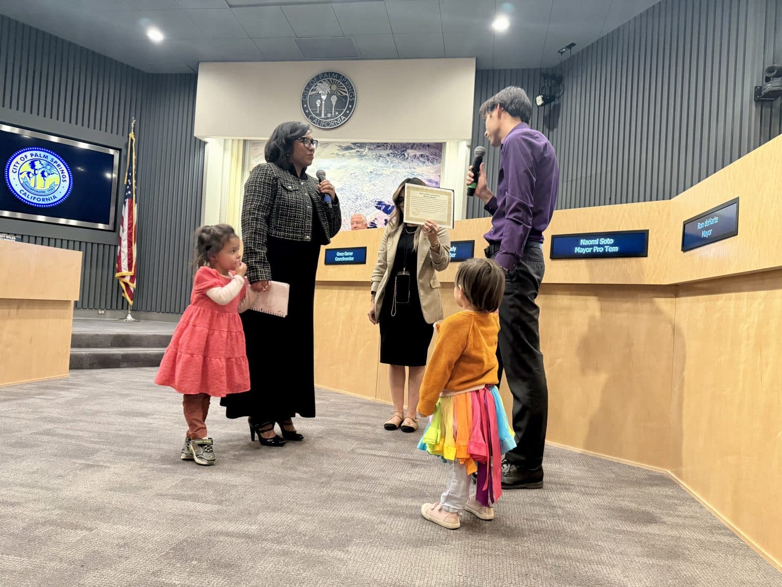 Palm Springs welcomes new mayor, councilmembers during mostly ...